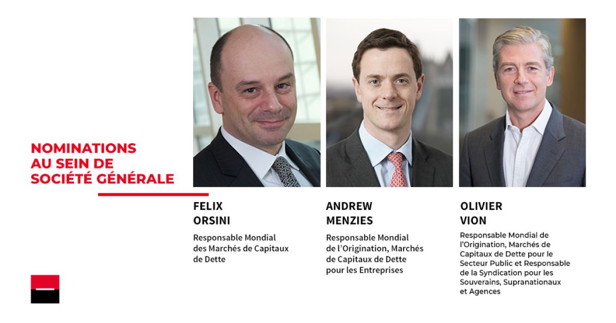 Nominations au sein des Activités Debt Capital Markets - Société Générale